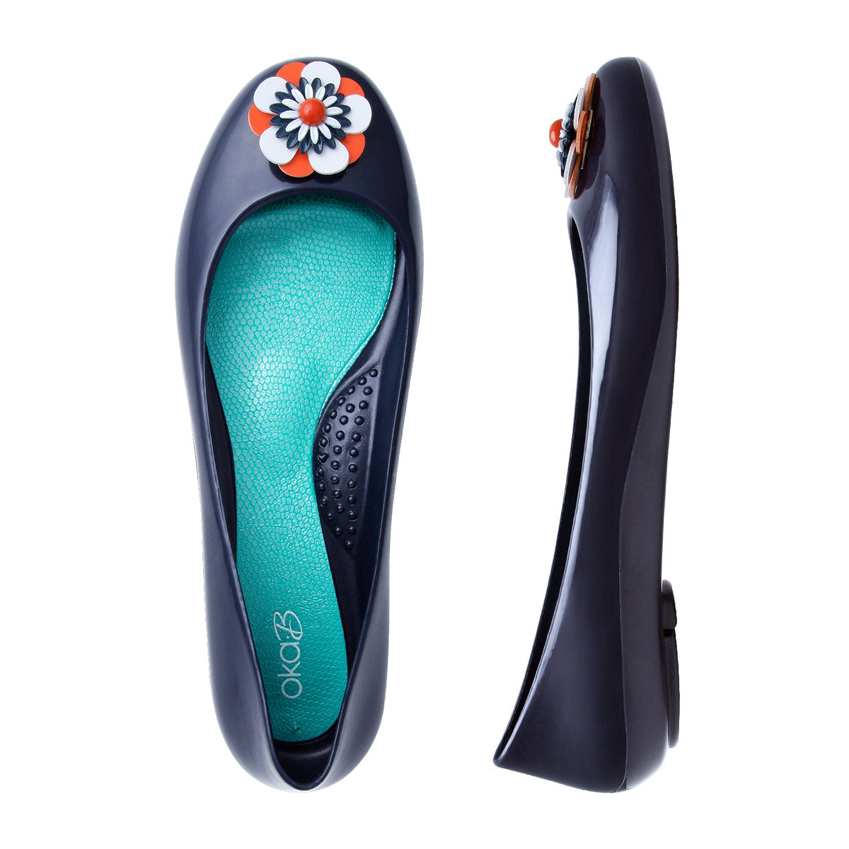 Nanette Shiny Ballet Flat | Waterproof Ballet Flats | Oka-B Shoes