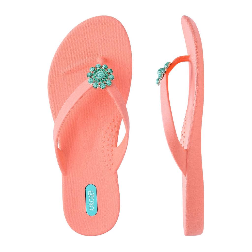 Ricky Flip Flops - Coral - Oka-B