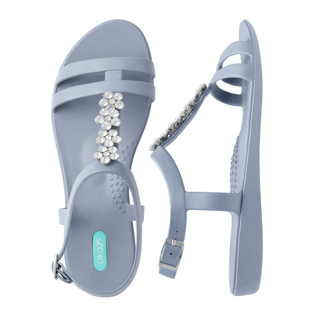 Tally Sandals - Dusty Blue - Oka-B
